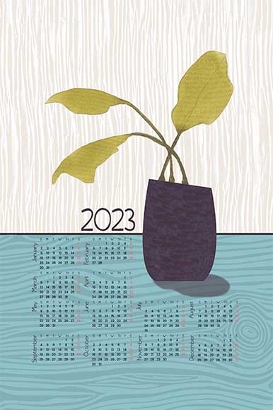 Spoonflower 2023 Calendar Wall Hanging | Sheila's Corner Studio